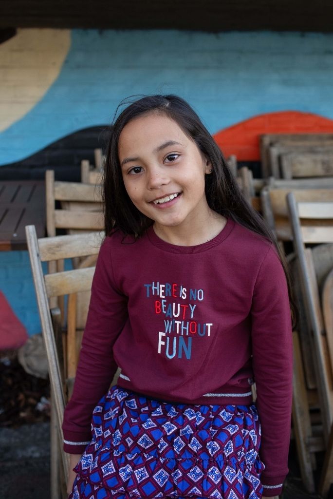 Girls Bordeaux Sweat Kenza by Quapi | Kids Designer Jumpers