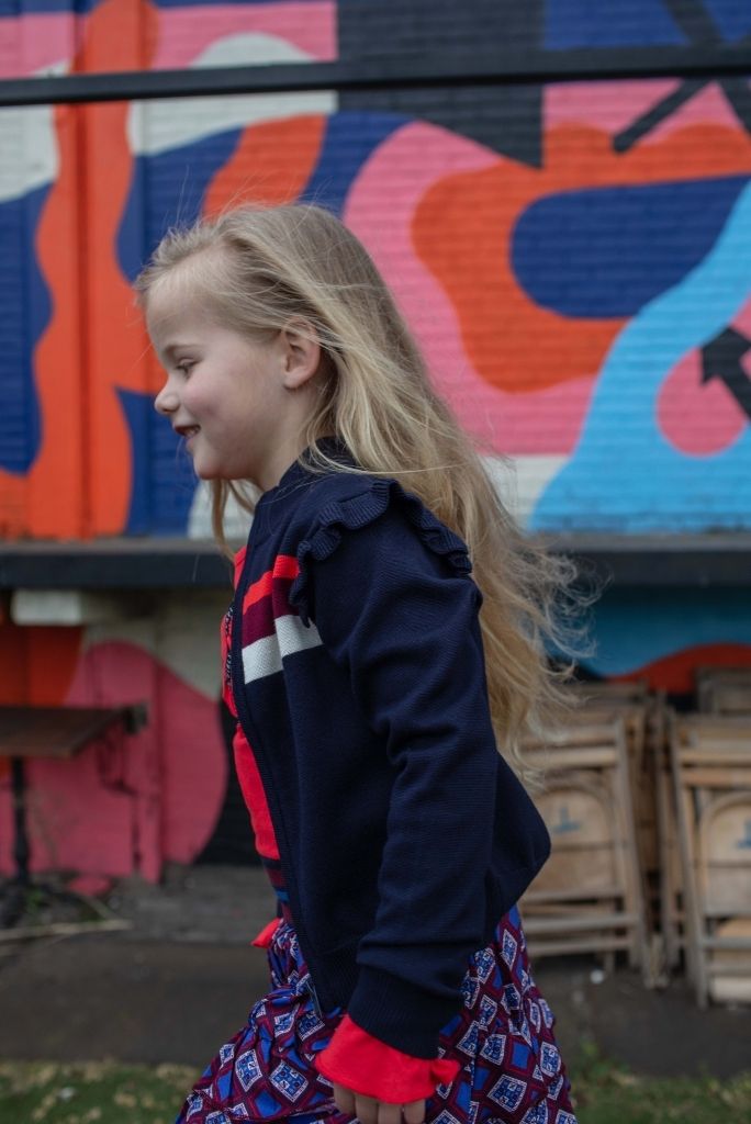 Quapi Girls Keona Ruffle Zip Cardigan | Girls Designer Clothes - Kids ...