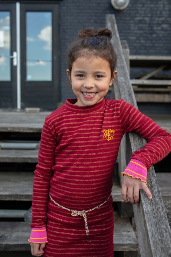 Quapi Girls Kalina Stripe Dress | Girls Designer Dress