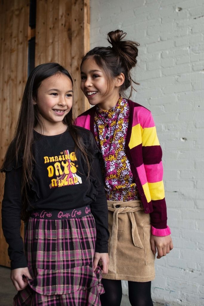 Quapi Girls Kella Stripe Cardigan | Kids Designer Jumpers - Kids Secret