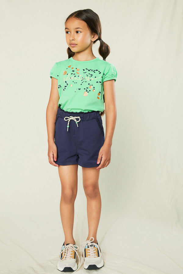 NONO Girls Blue Ruffle Shorts Susie | Kids Designer Shorts