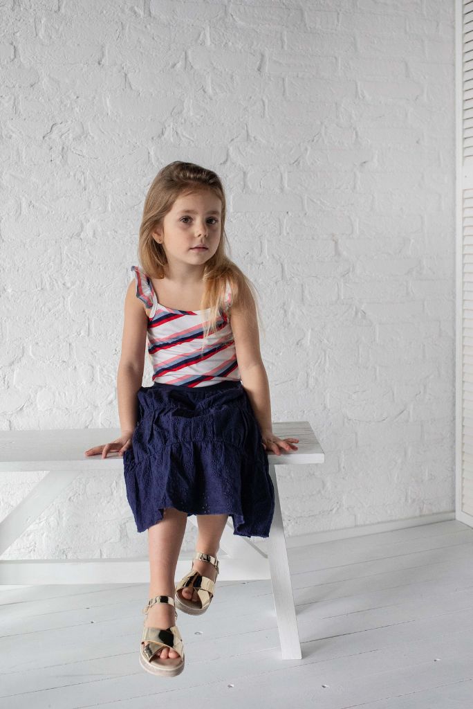 Quapi Girls Multi-colour Stripe Singlet Feden