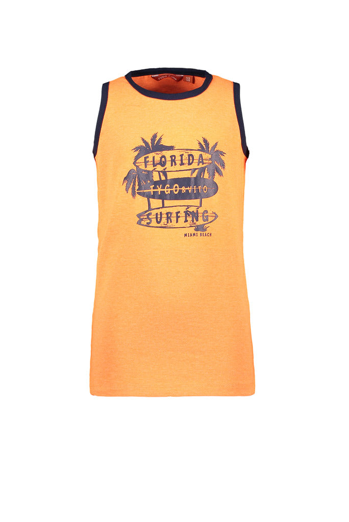 Boys Organic Neon Orange Tank by TYGO&vito | Fast Delivery